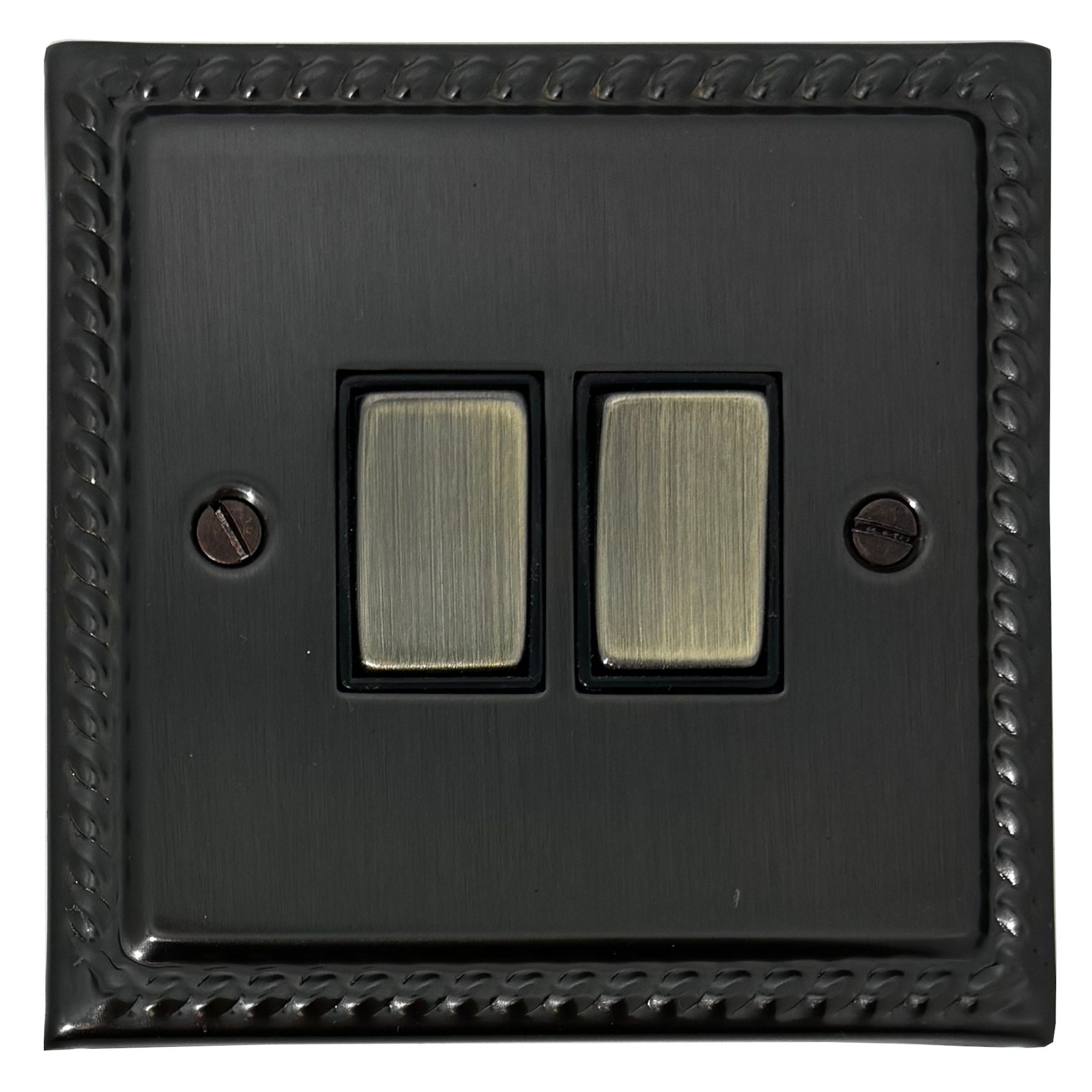 Georgian Black Bronze Light Switch (2 Gang/antique Brass Switches) - Etsy