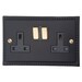 Georgian Black Bronze Socket 2 Gang/antique Brass Switches - Etsy