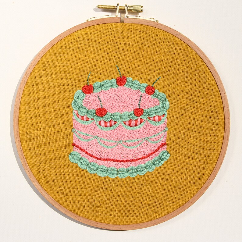 Fancy Cake Embroidery Pattern Digital Download Embroidery Pattern PDF ...