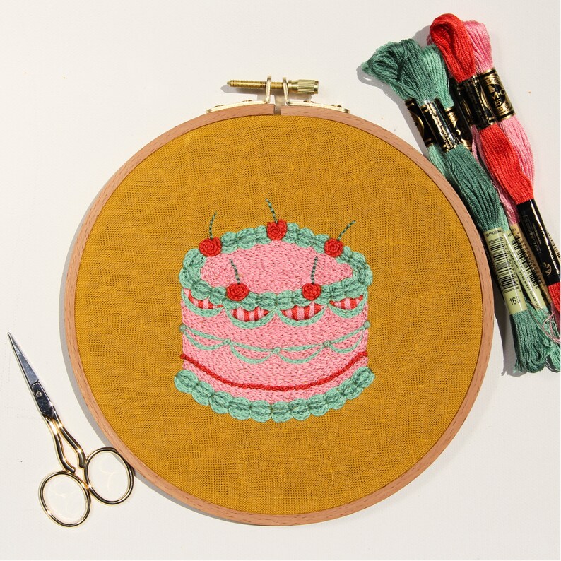 Fancy Cake Embroidery Pattern Digital Download Embroidery Pattern PDF ...