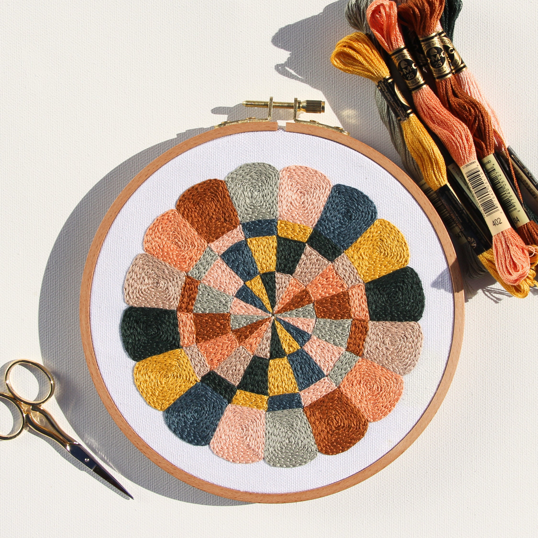 Color Wheel Embroidery Kit Embroidery Design and Embroidery Supplies ...