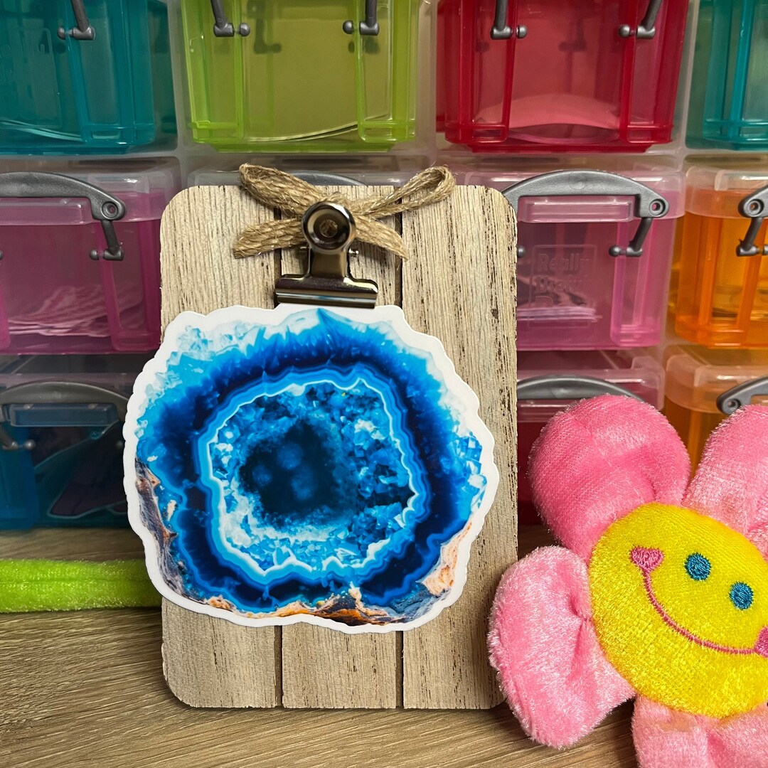 Blue Geode Sticker! Sticker for Rock Lovers! - Etsy