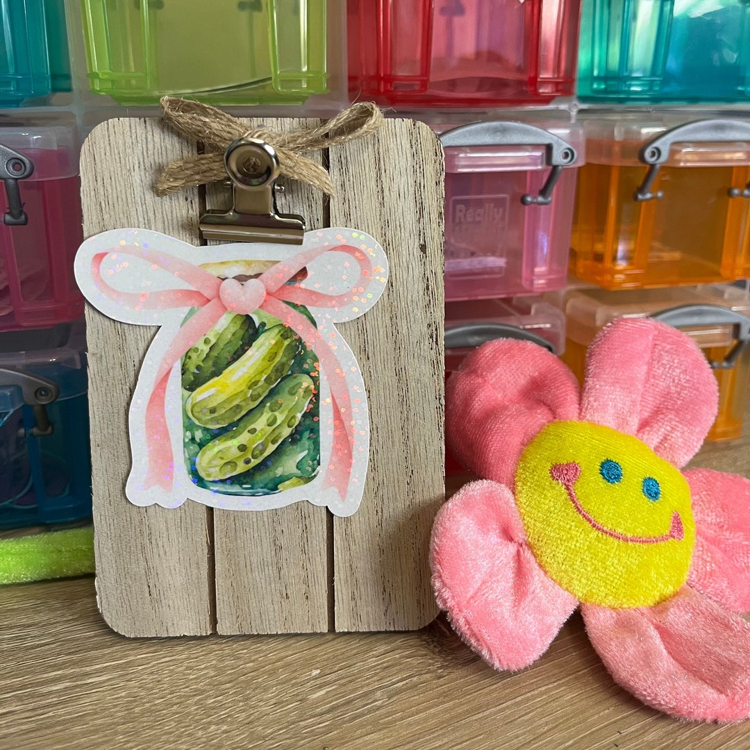 Girly Pickle Sticker. Sparkly Holographic. - Etsy