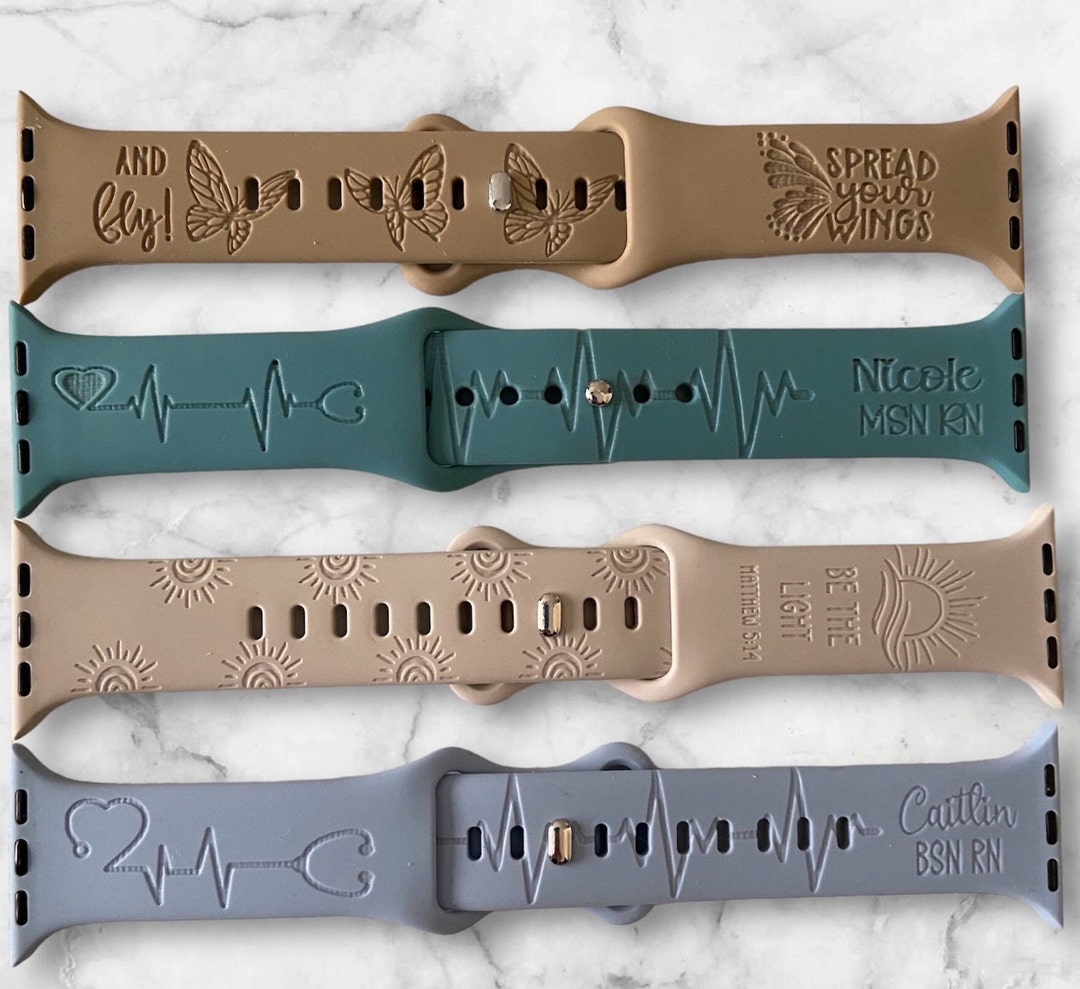 Custom Laser Engraved Apple Watch Bands, Personalized Laser Engraved ...