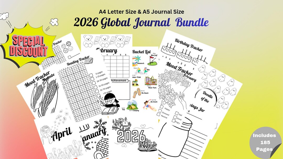 2026 Digital Journal – Printable Planner Pages, A4/A5 Sizes (digital ...