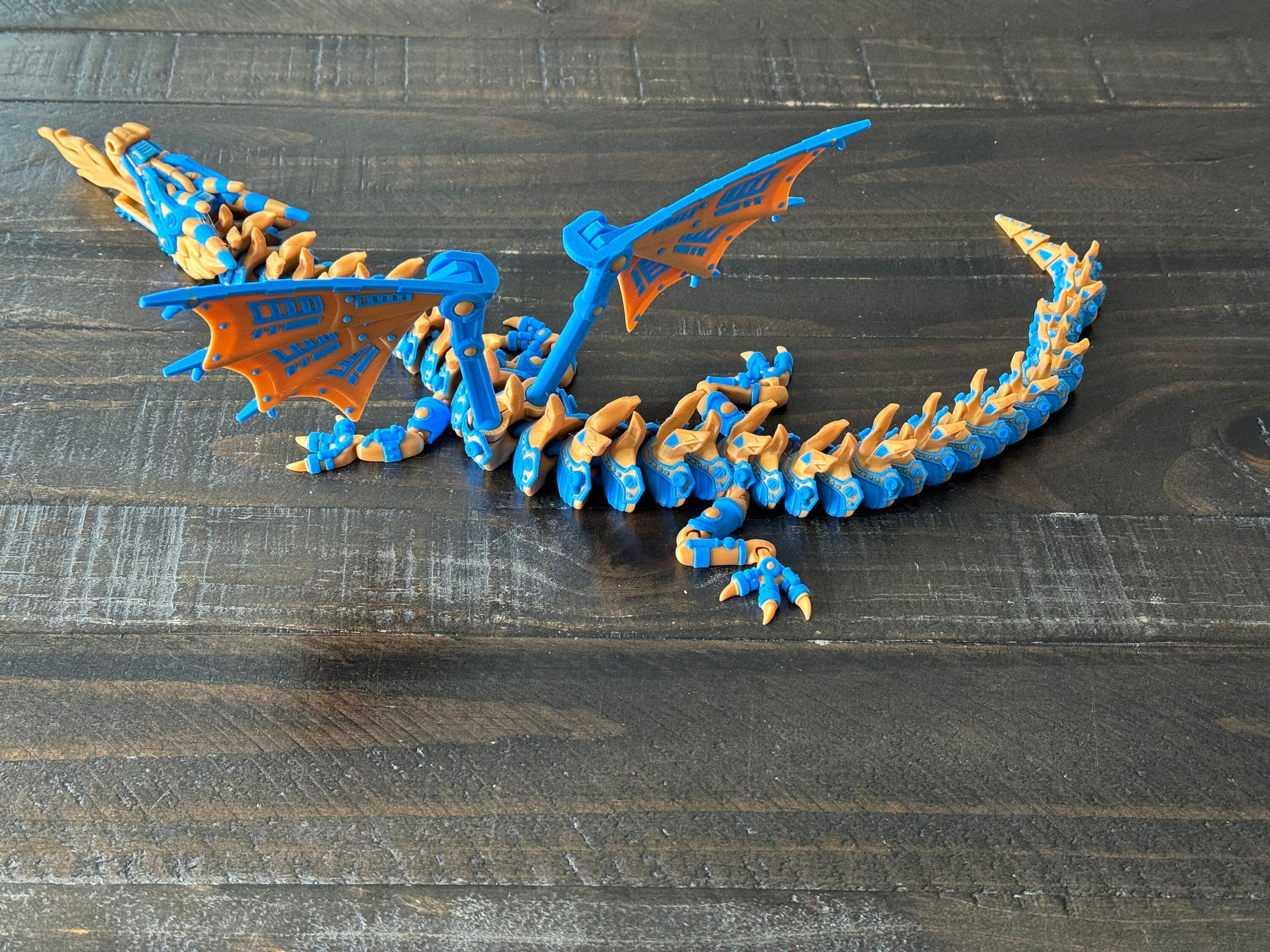 Articulated Multi Colored Dragon 3d Printed USA Flexi Factory ...