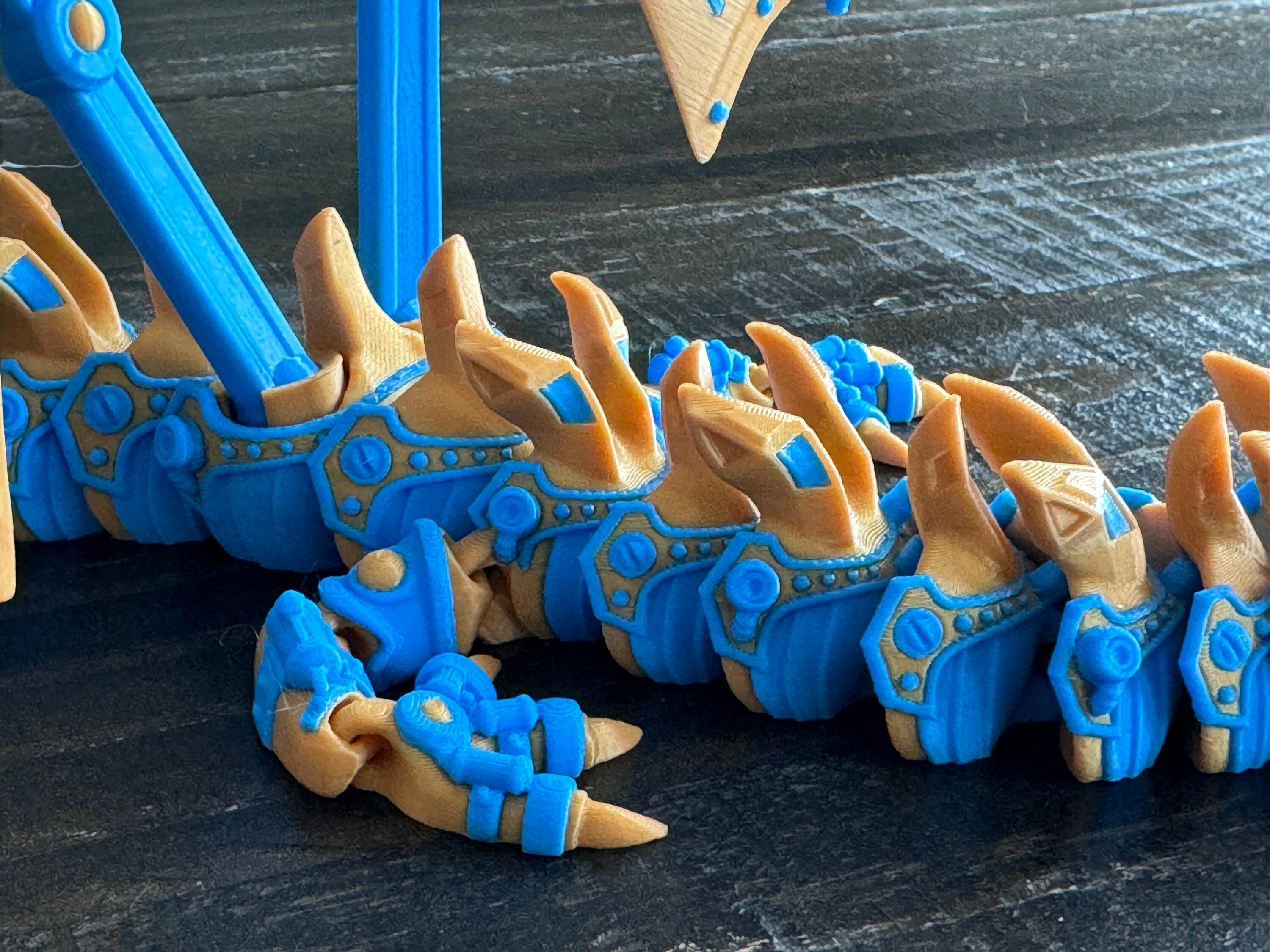 Articulated Multi Colored Dragon 3d Printed USA Flexi Factory ...