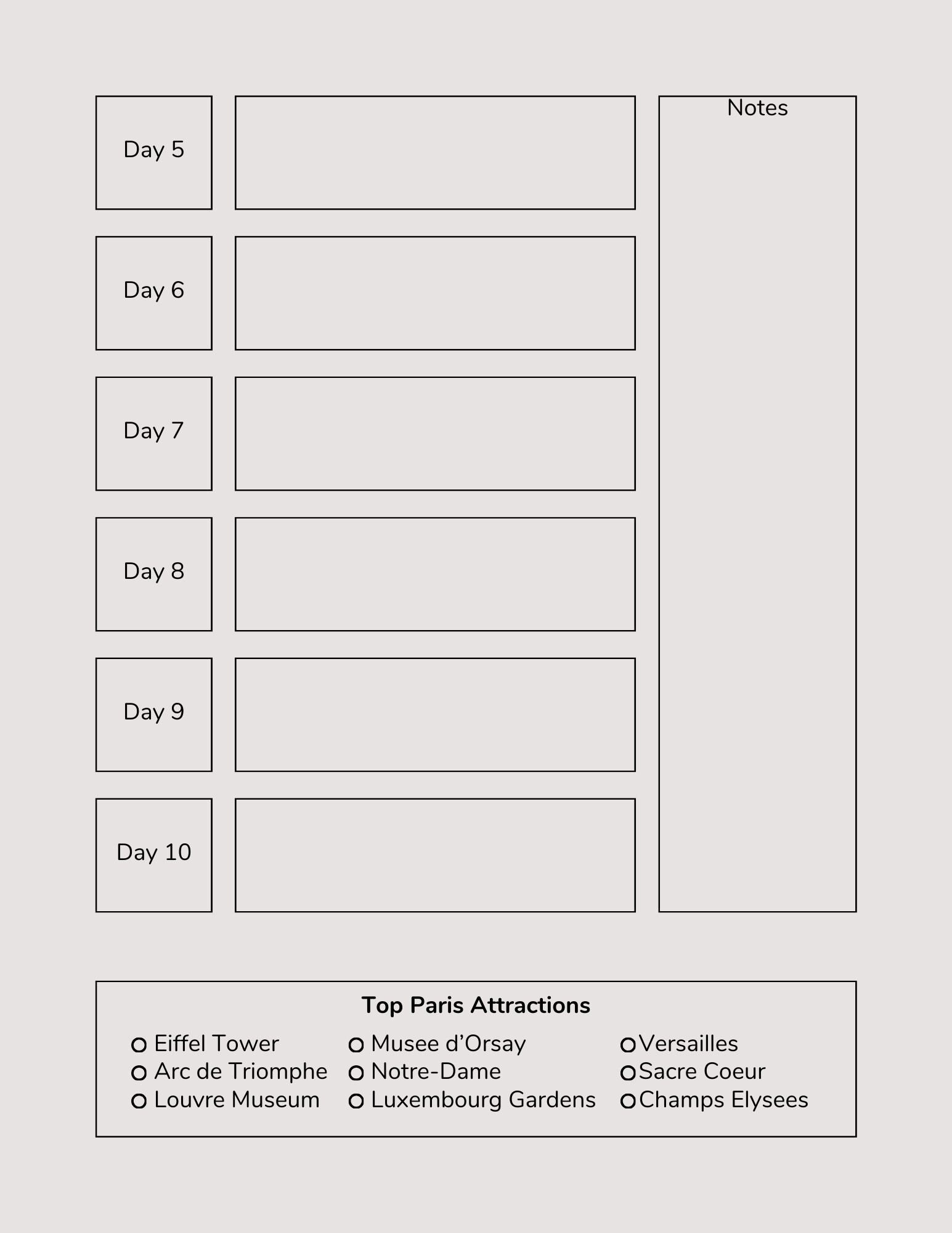 Printable Paris Travel Planner - Etsy