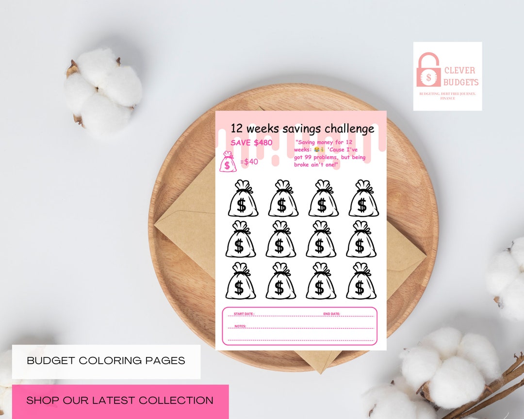 12-week Budgeting Coloring Page | Your Budget | DIY Finance Fun ...