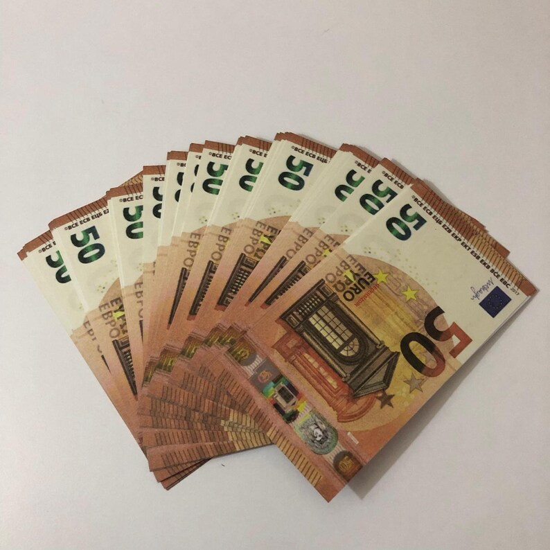 Realistic Prop Money 50 Euro Set for Film, Education, and Art Projects ...
