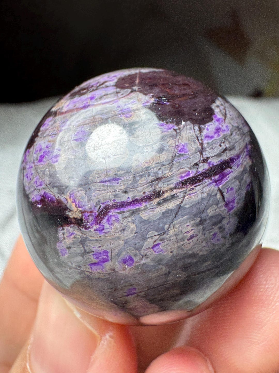 Sugilite, Blue Sugilite , Sugilite Sphere , Mini Sugilite Sphere , Rare ...