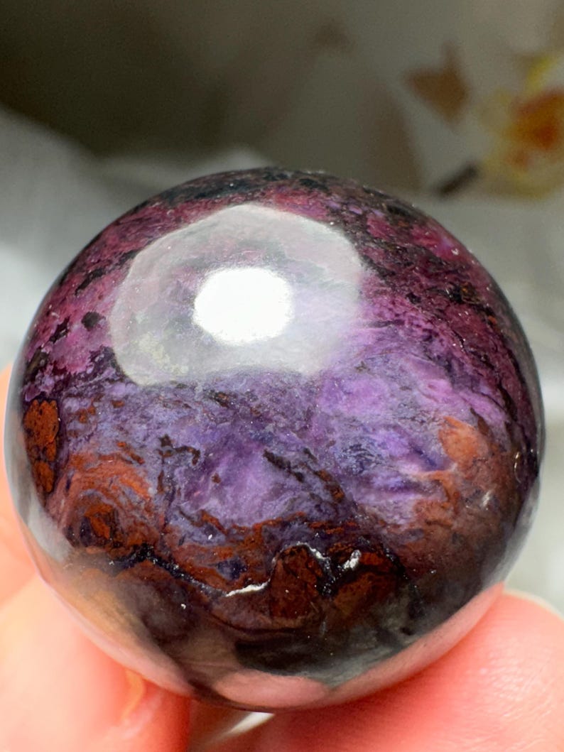 Sugilite , Rare Sugilite , Sugilite Sphere , Beautiful Sugilite Sphere ...