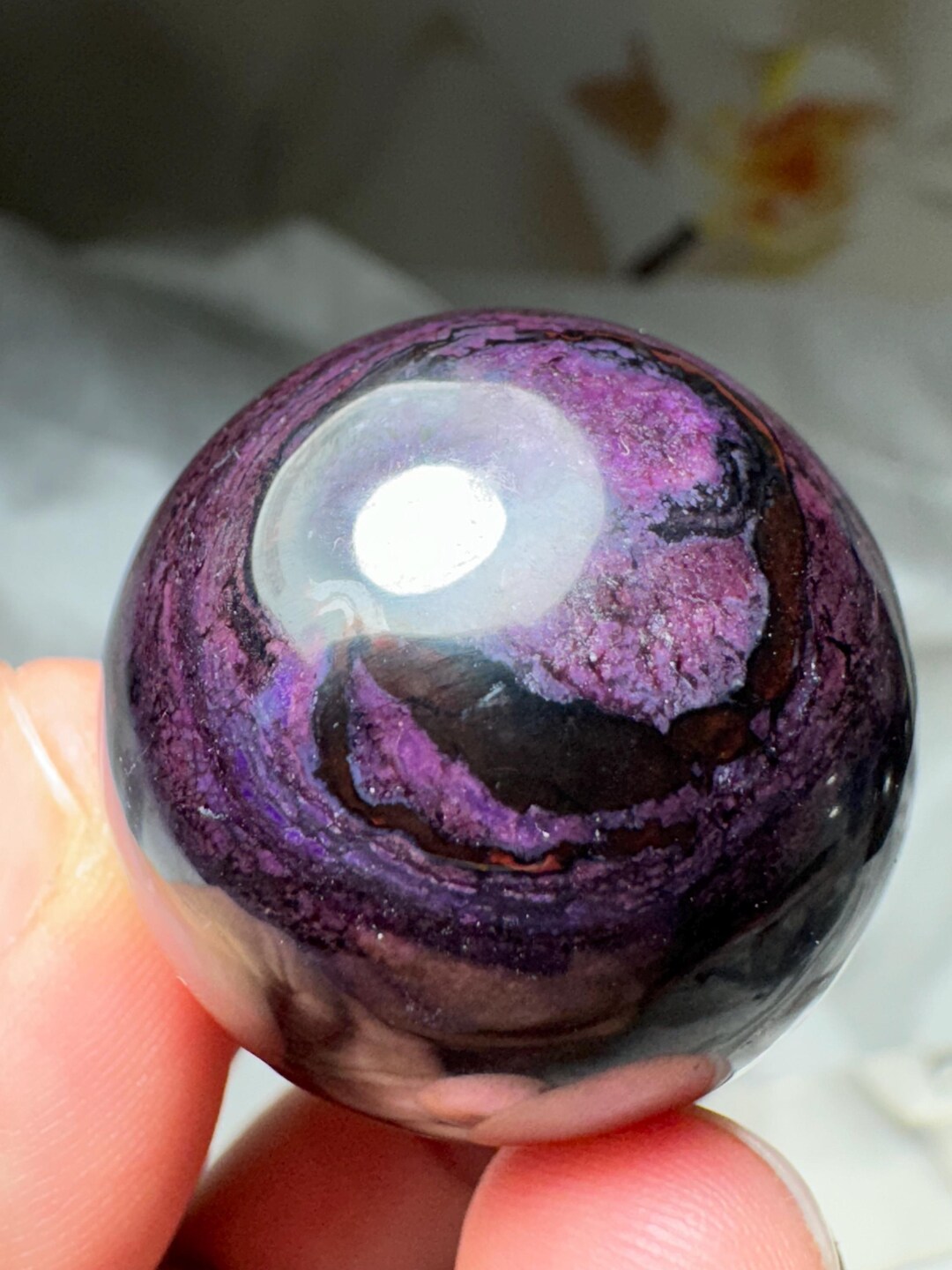 Sugilite , Rare Sugilite , Sugilite Sphere , Beautiful Sugilite Sphere ...