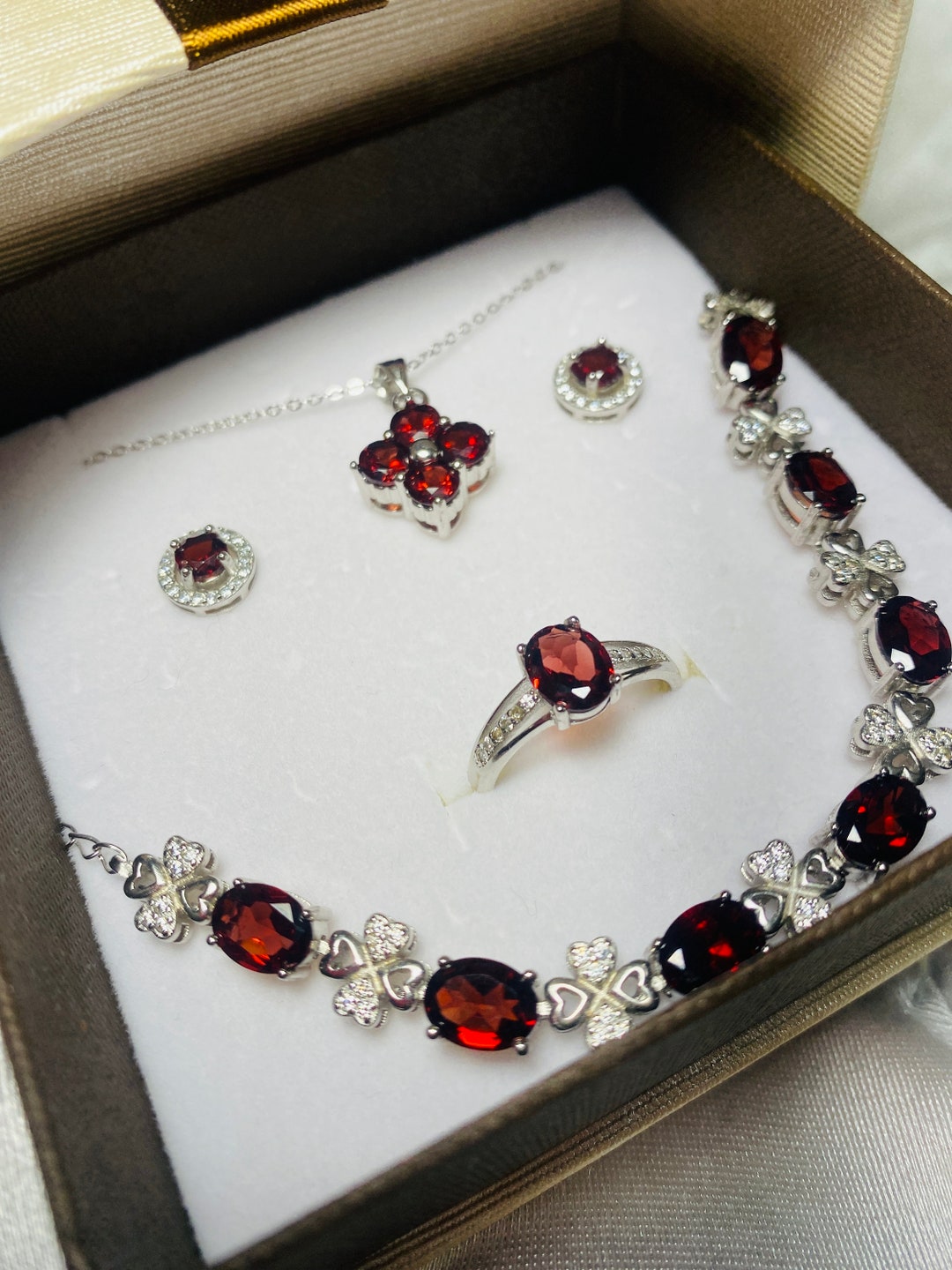 Garnet Gemstone, Natural High Quality Garnet Full Set, Best Gift Garnet ...