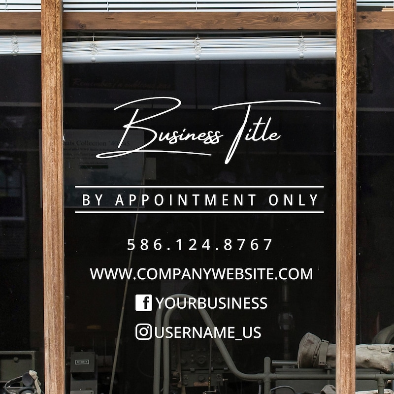 Salon Window Decal - Etsy