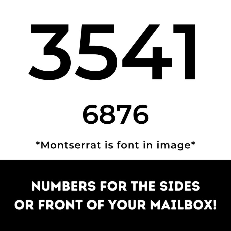 Mailbox Numbers Decal | Vinyl Lettering for Home or Business - Adheres ...