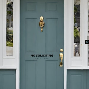 No Soliciting Sign Decal | for Home or Business - Custom Vinyl ...
