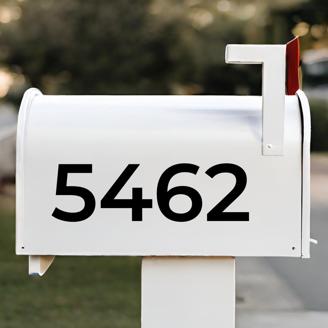Mailbox Numbers Decal | Vinyl Lettering for Home or Business - Adheres ...