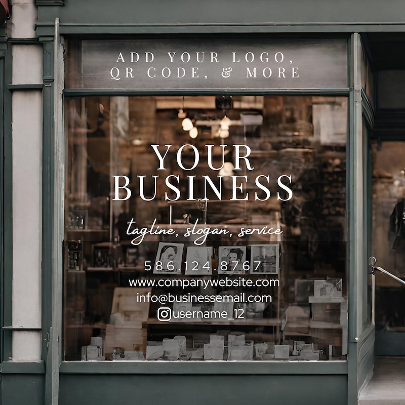 Custom Sign Business Info - Etsy