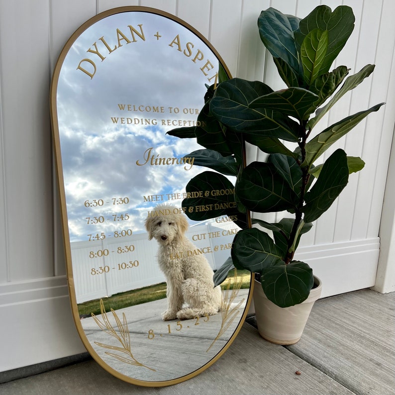 Welcome and Itinerary Wedding Decal Customizable Names, Schedule, and ...