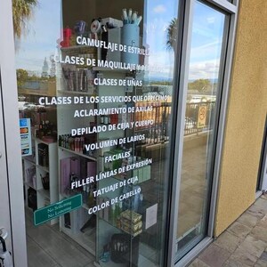 Service List Decal | Customizable Text, Font, and Color - Window Decal ...