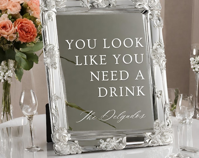 Signature Drinks Sign, Acrylic Wedding Cocktail Bar Menu, Lucite ...