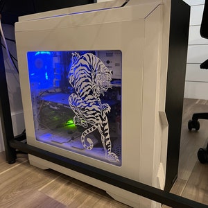 Gaming PC Decal | Customizable Logo or Text - Custom PC Sticker ...