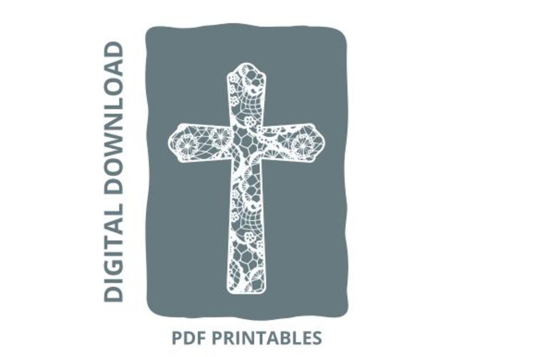Lace Cross PNG: Trendy Chinoiserie Embroidery Graphic (digital Download ...