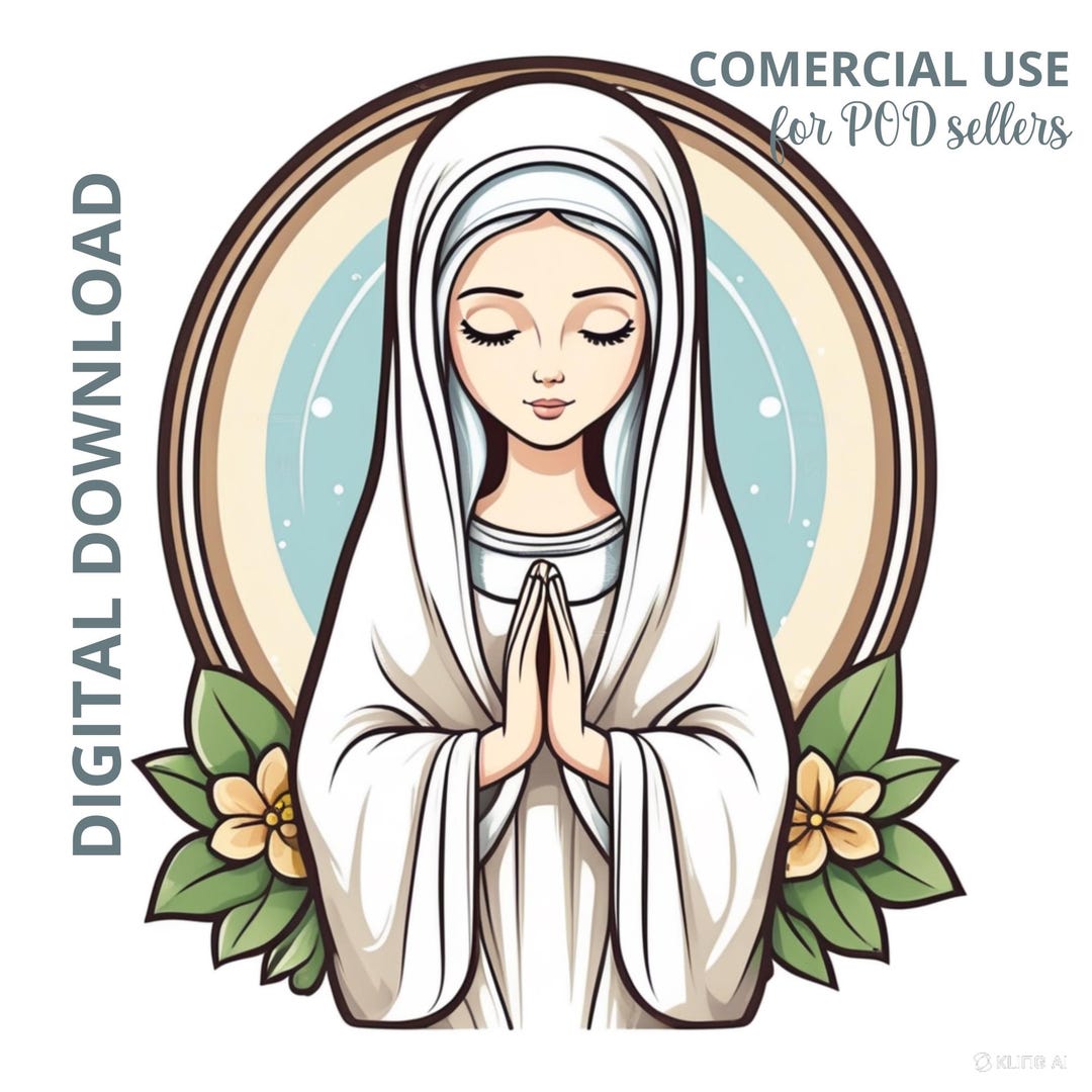 Virgin Mary Mother of Jesus Svg House of the Virgin Mary, Cartoon Style ...