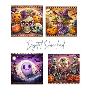 Printable Halloween Stamps, Halloween Letters and Invitations , Horror ...
