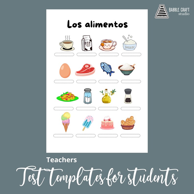 Spanish Learning Templates. Teachers Templates and Student Test. the ...