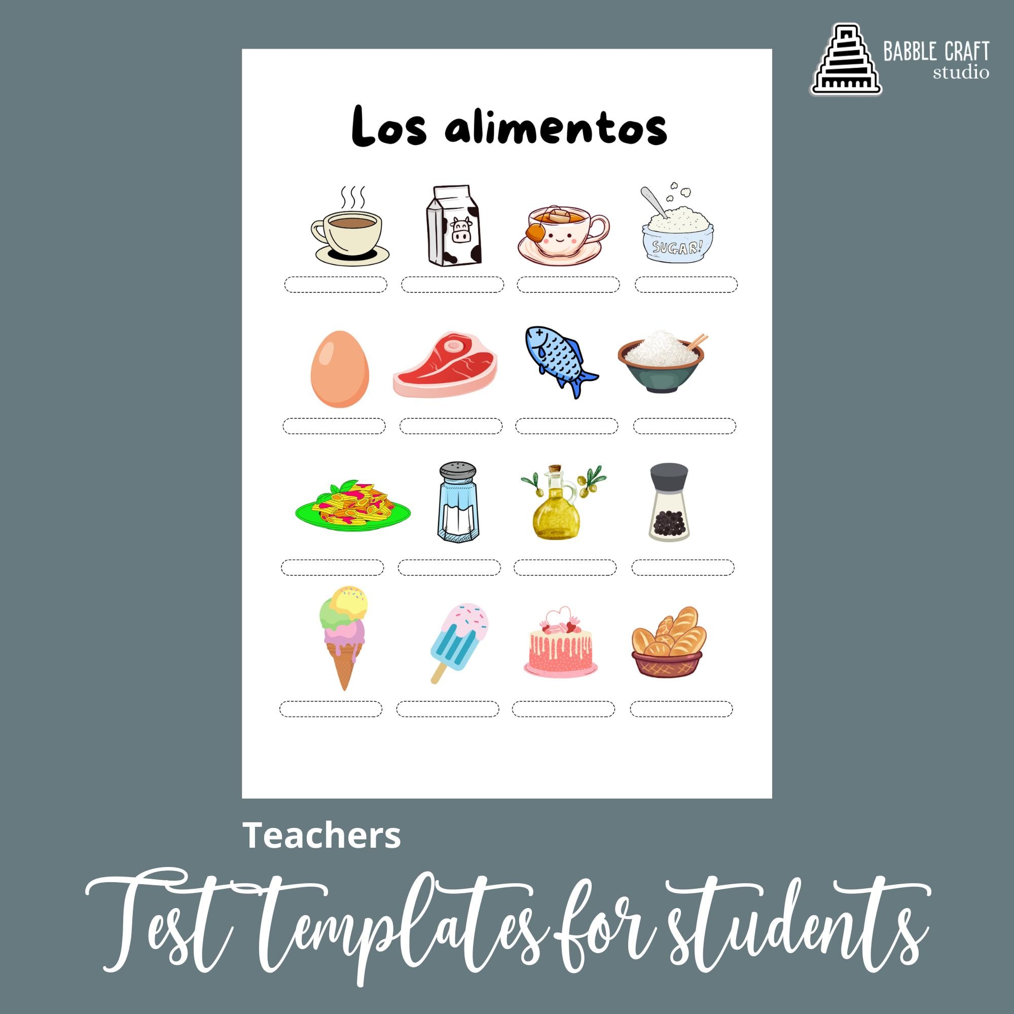 Spanish Learning Templates. Teachers Templates and Student Test. the ...