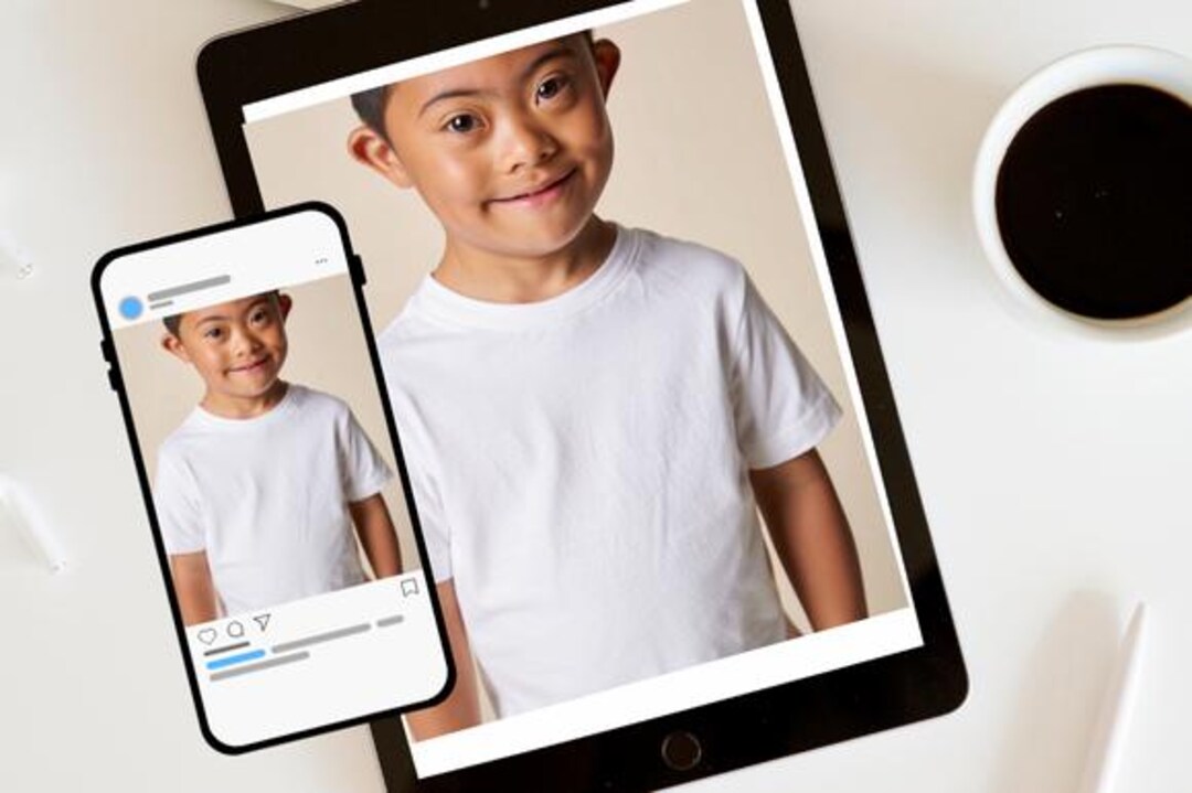 Down Syndrome White Tshirt Mockup Inclusive and Empowering Mockup for ...