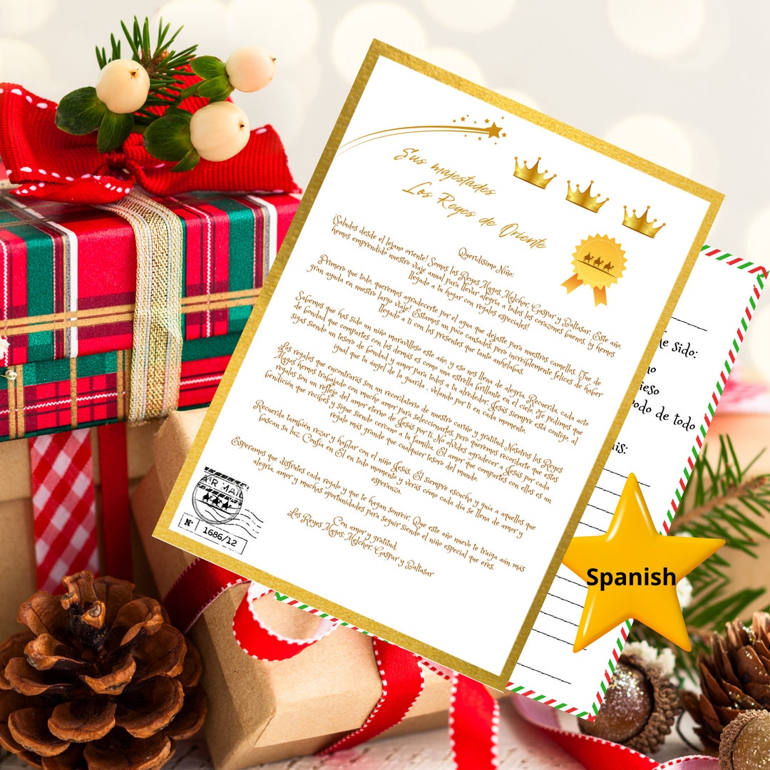 Spanish Official Three Kings Letter PDF Letter From the Three - Etsy