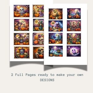 Printable Halloween Stamps, Halloween Letters and Invitations , Horror ...