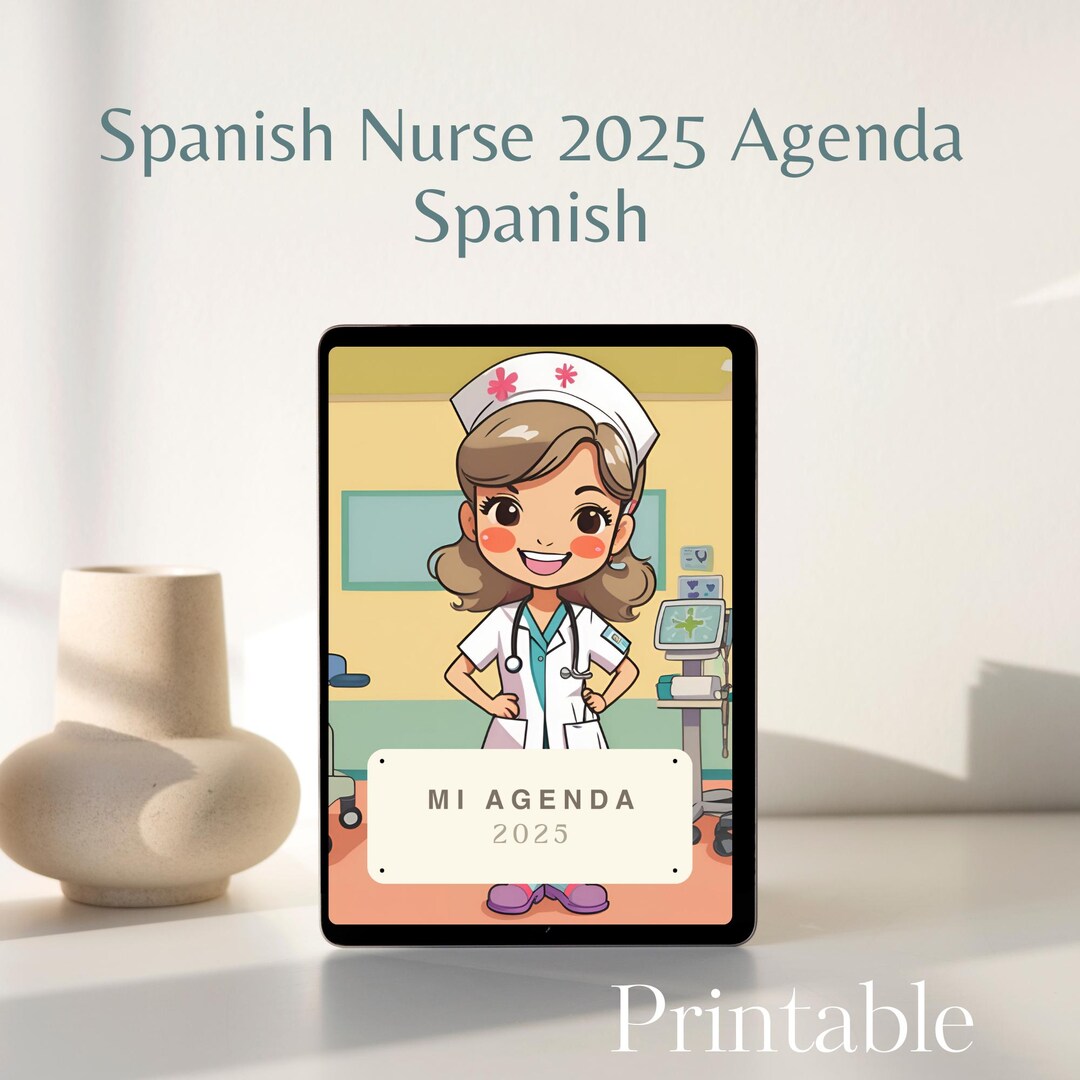Spanish Digital Planner 2025 Nurse Pattern, Digital Planner Template ...