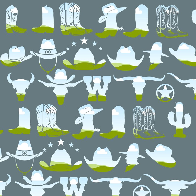 Western Canva Frame Cowgirl Cowboy Editable Digital Product Download ...