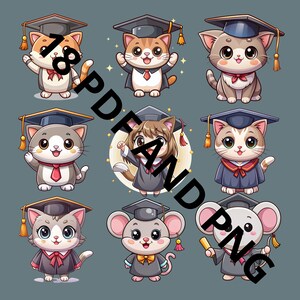 Graduation Bundle Png Graduated Kawaii Designs for High School ...