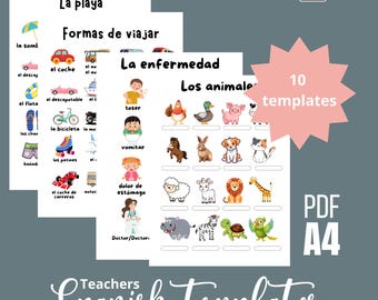 Spanish Distance Learning Lesson Templates - Etsy