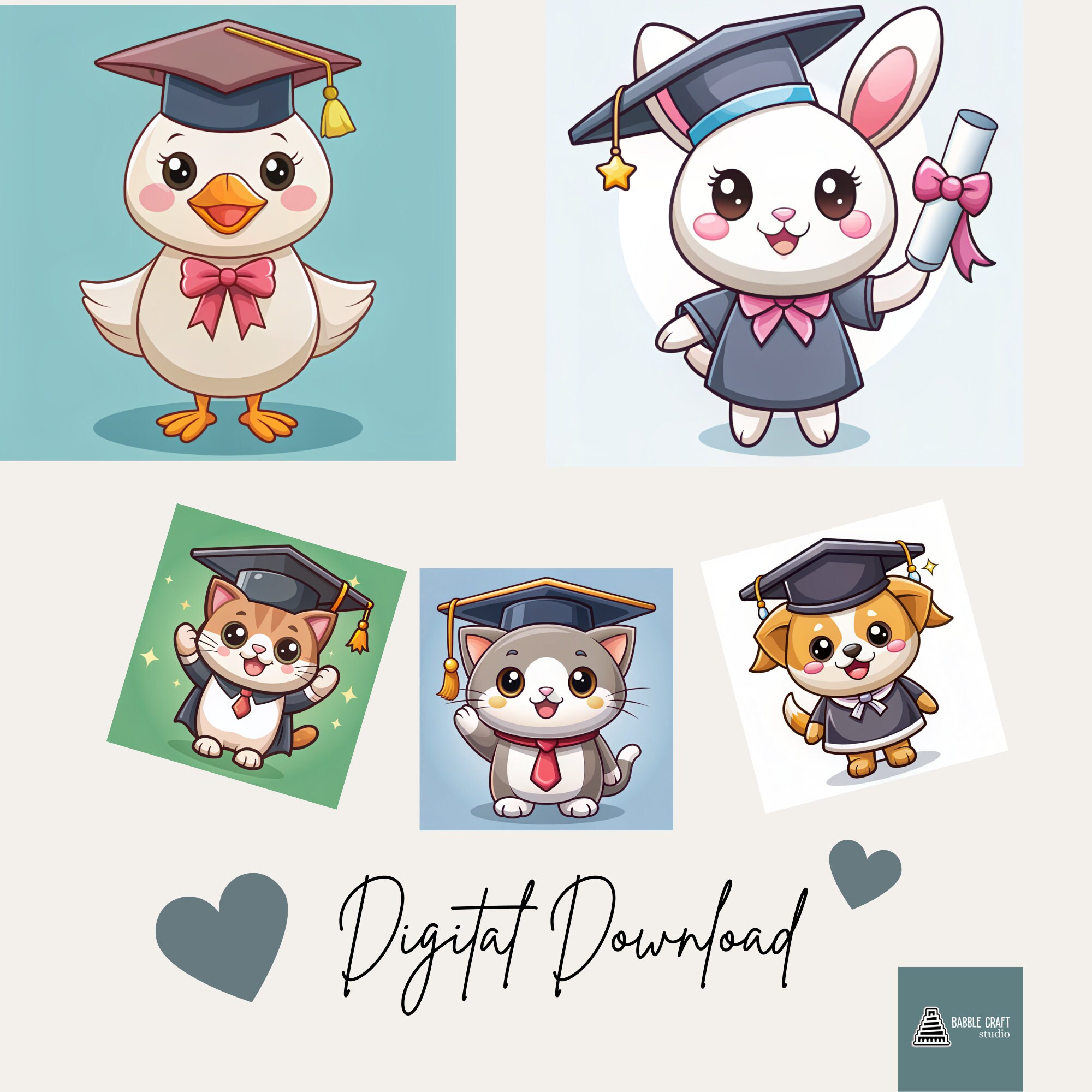 Graduation Bundle Png Graduated Kawaii Designs for High School ...