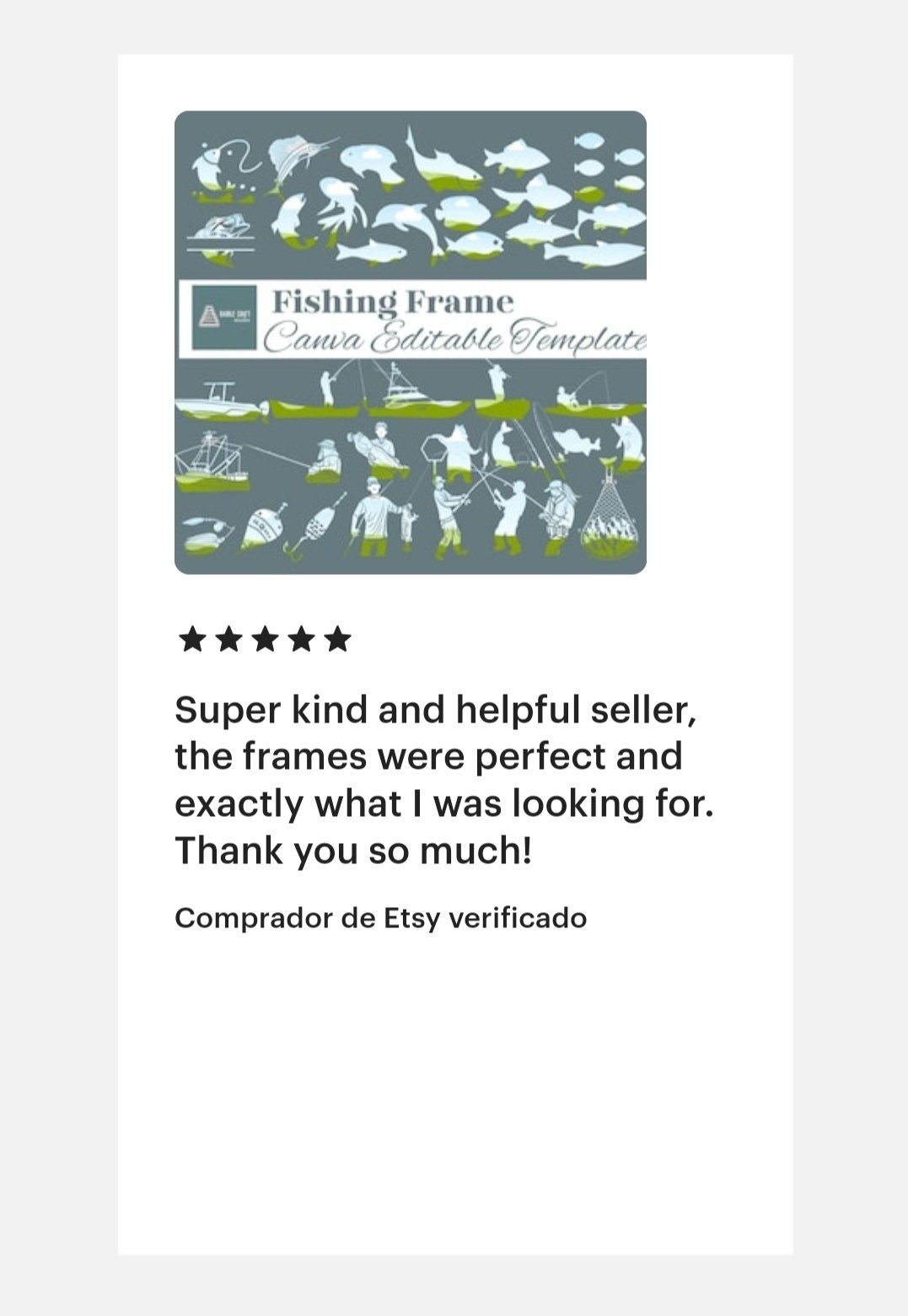 Fishing Canva Frame Template: Fish Theme Mockup (PDF) - Etsy