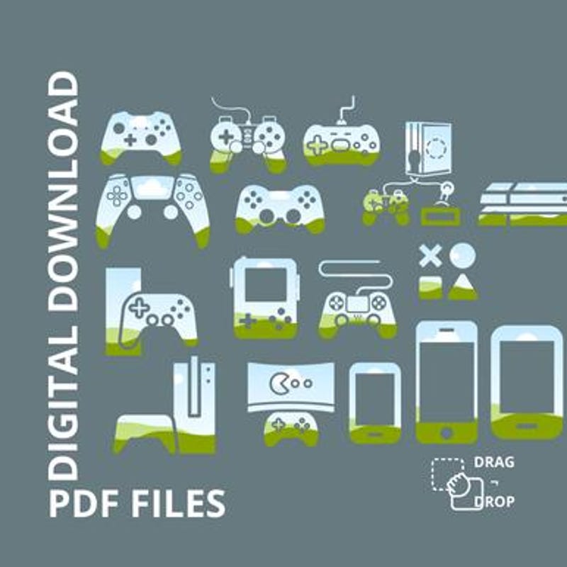 Gamer Skin Template - Etsy