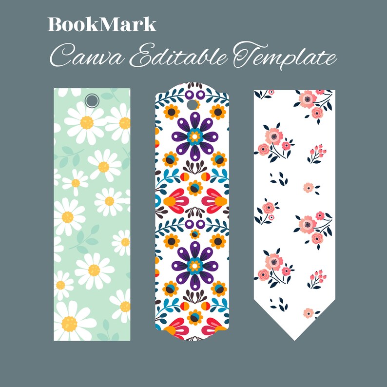 Canva Bookmark Frame PDF, Canva Bookmark Template, Editable Canva Frame ...