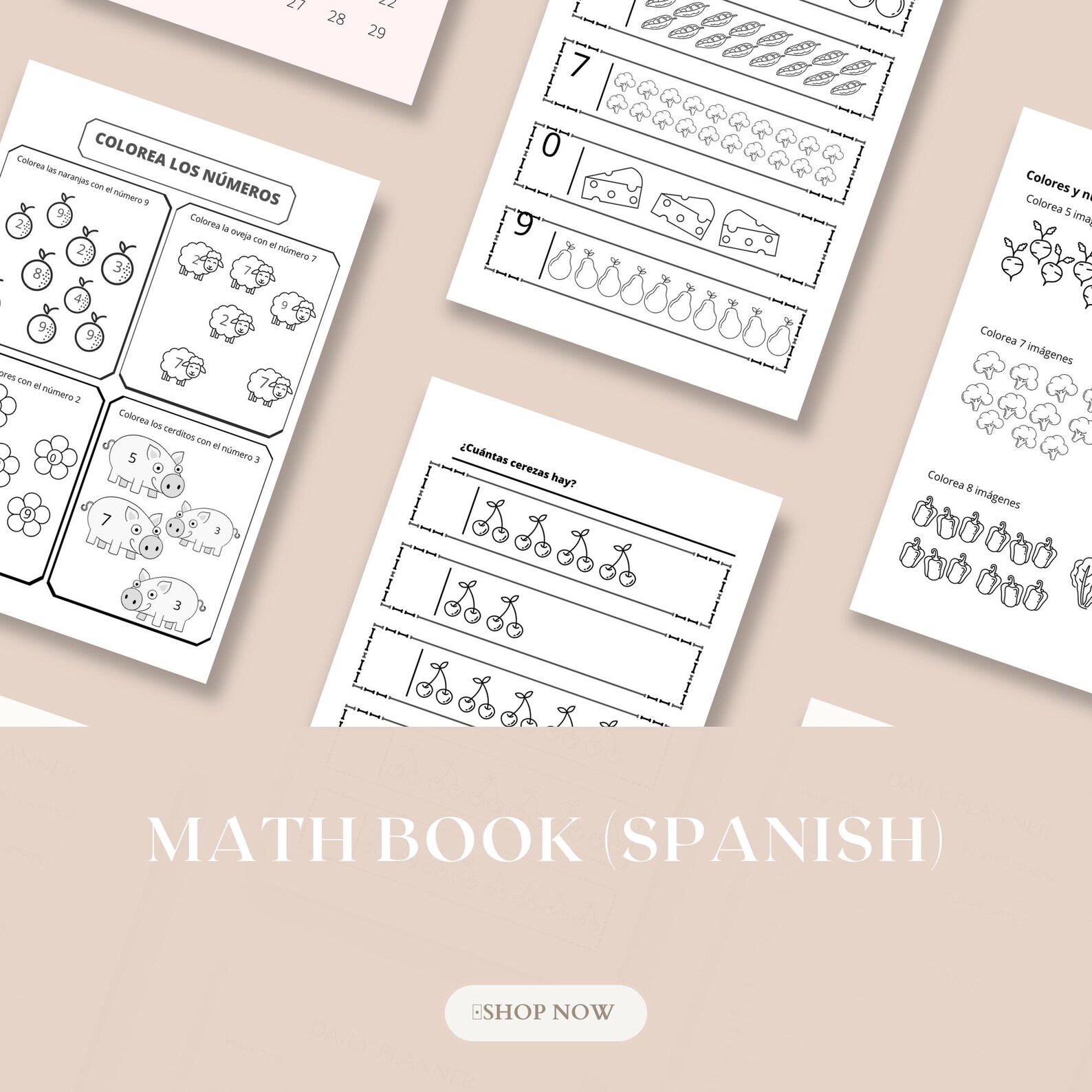 Spanish Maths Coloring Book: Count and Color (printable PDF) - Etsy