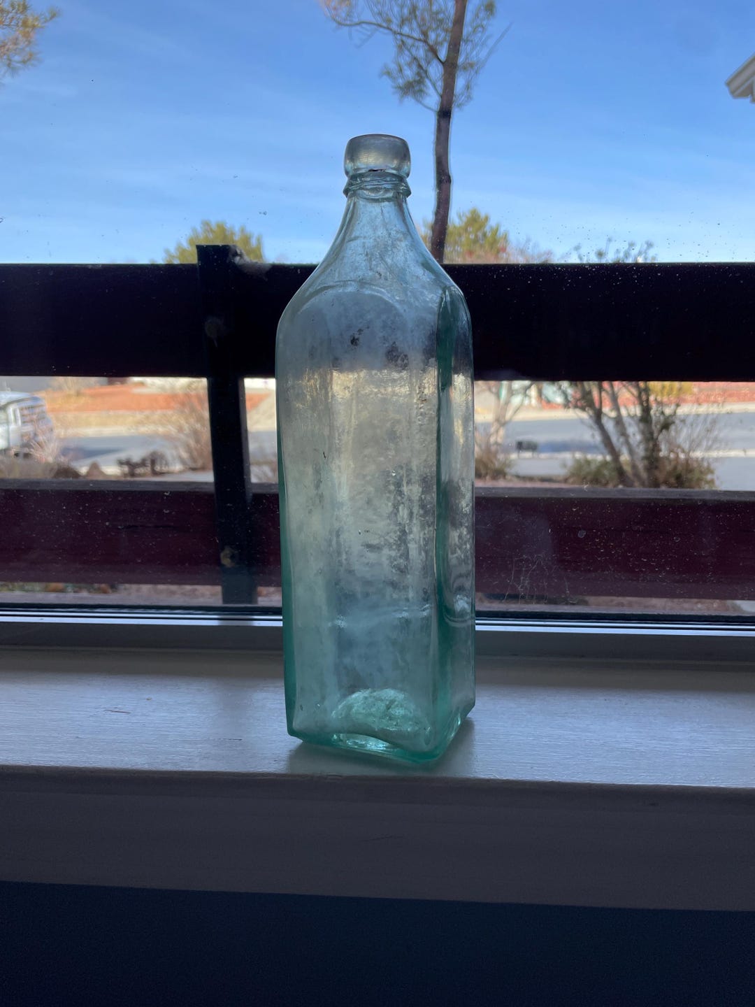 Antique Large Aqua Glass Distillery Bottle From the Late 1800s - Etsy