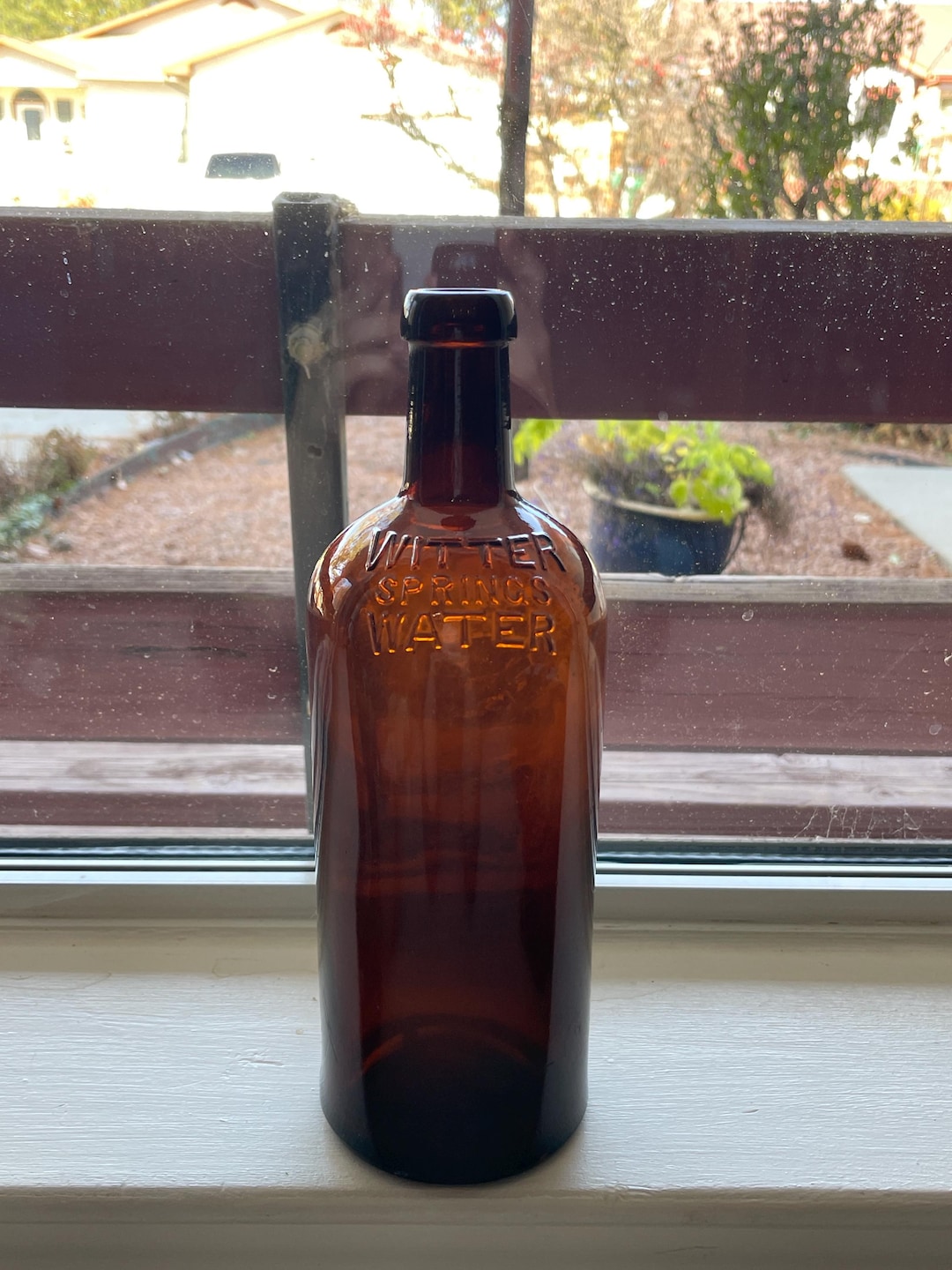 Late 1800s Antique Witter Springs Water Amber Glass Bottle From the W.M ...
