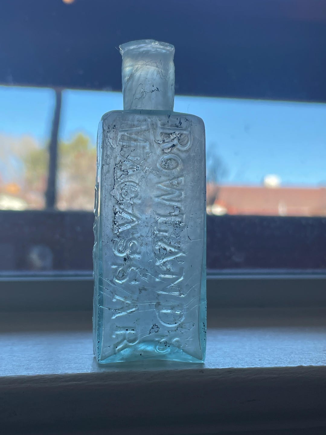 Antique Open Pontil Mini Rowland's Macassar Oil Bottle, Hatton Garden ...