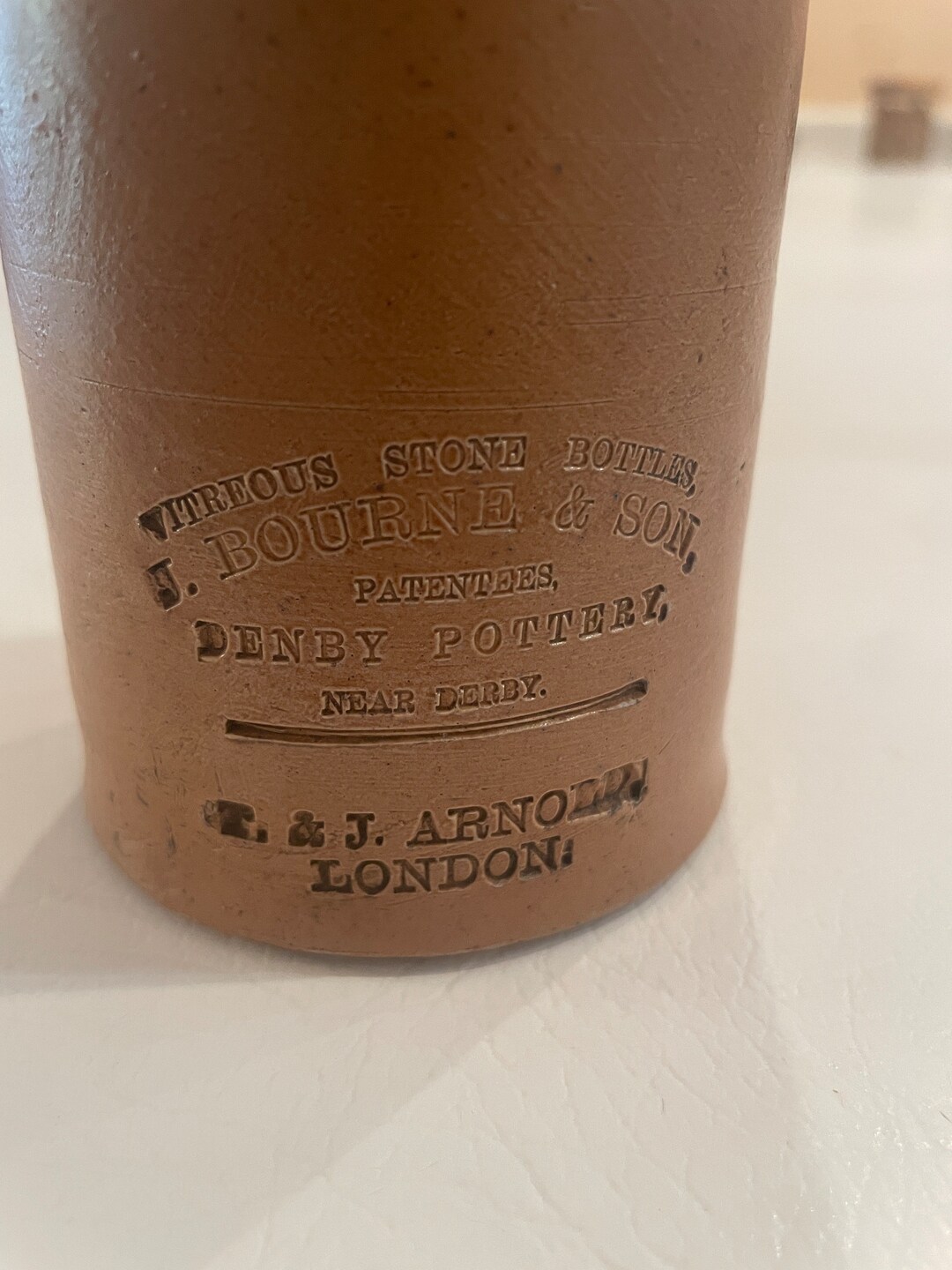 Antique J Bourne & Son, Denby Pottery, Stoneware Ginger or Ale Beer ...