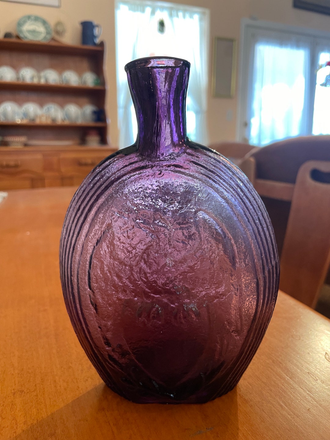Vintage Amethyst Clevenger Bros. Glass Eagle, Shield, and Flag Design ...