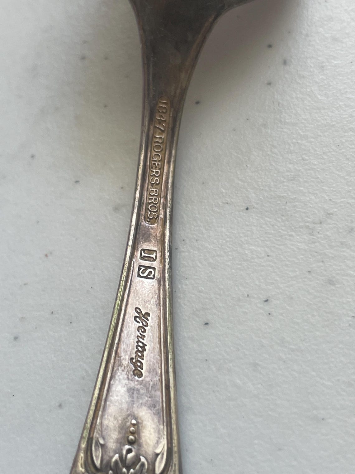 Vintage 1847 Roger’s Bros Heritage “IS” Inlaid Silver Teaspoon - Etsy